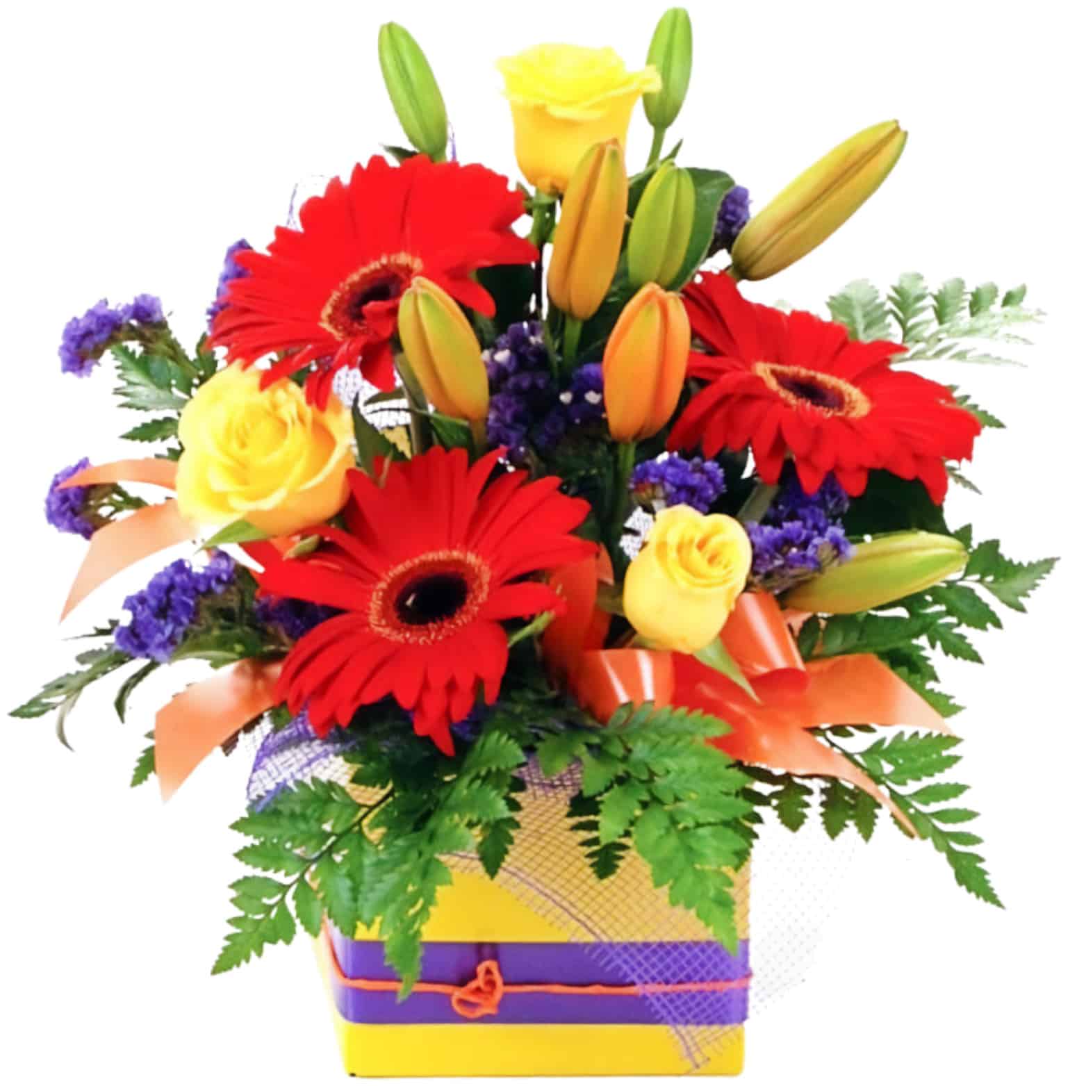 Rainbow Bright Flower Arrangement - FlowerSales
